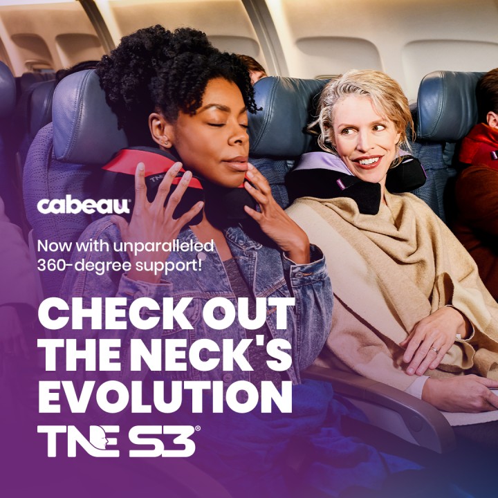 CABEAU The Necks Evolution S3 (TNE) Neck Pillow หมอนรองคอ มีสายรองคาง แถมถุงเก็บ และที่อุดหูให้ ...