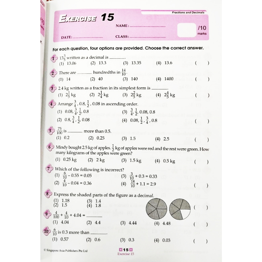 หนังสือ CCK แบบฝึกคณิตศาสตร์ ป.4 Conquer Mathematics Primary 4 ...