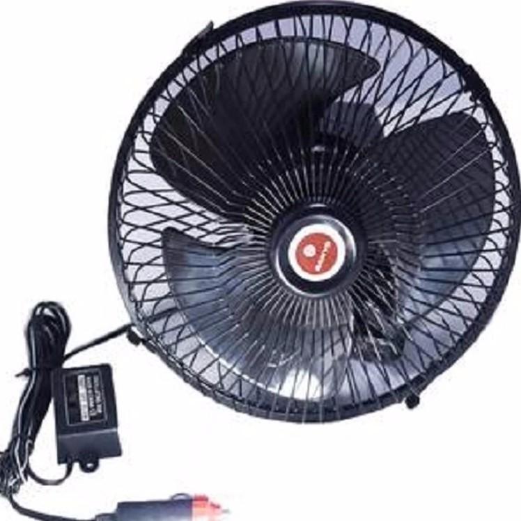 Lotte Car Clip Fan พัดลมรถยนต์ 12v ขนาด 10 นิ้ว เสียช่องจุดุหรี่ (Black ...