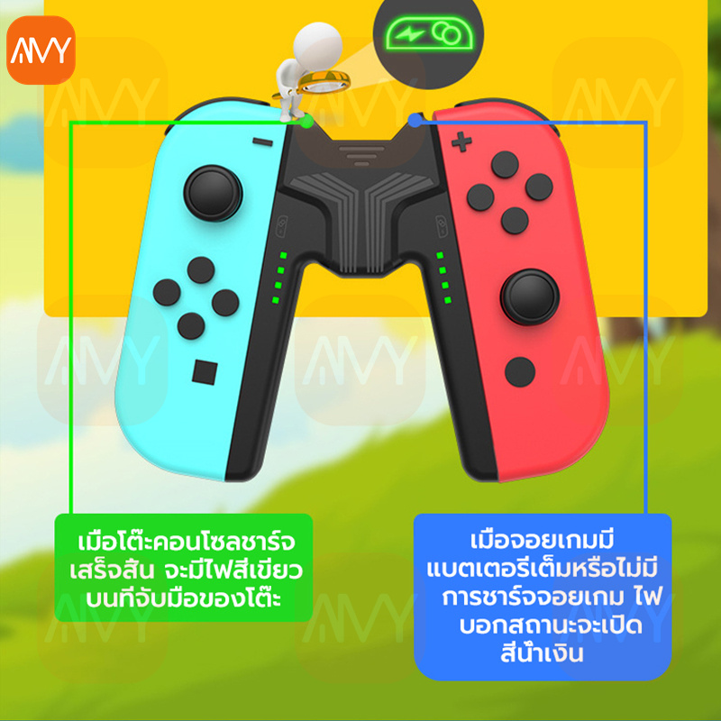 Amy Mall JOYCON Charging Grip for Nintendo SwitchSwitch Oled มีไฟ LED ...