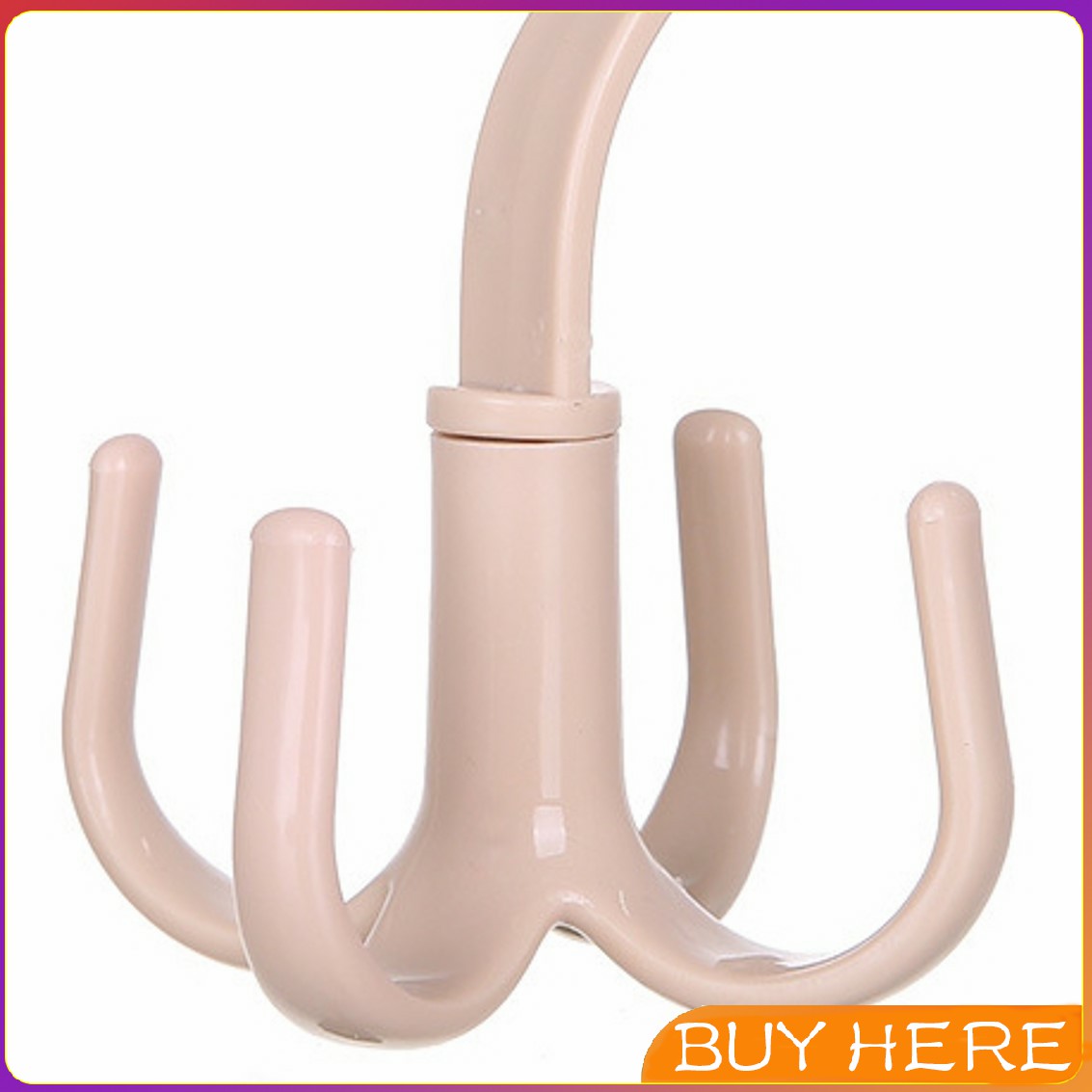 ที่แขวนของแบบตะขอ 4 แฉก หมุนได้ 360 องศา ที่แขวนของแบบตะขอ คละสี / 4 ...