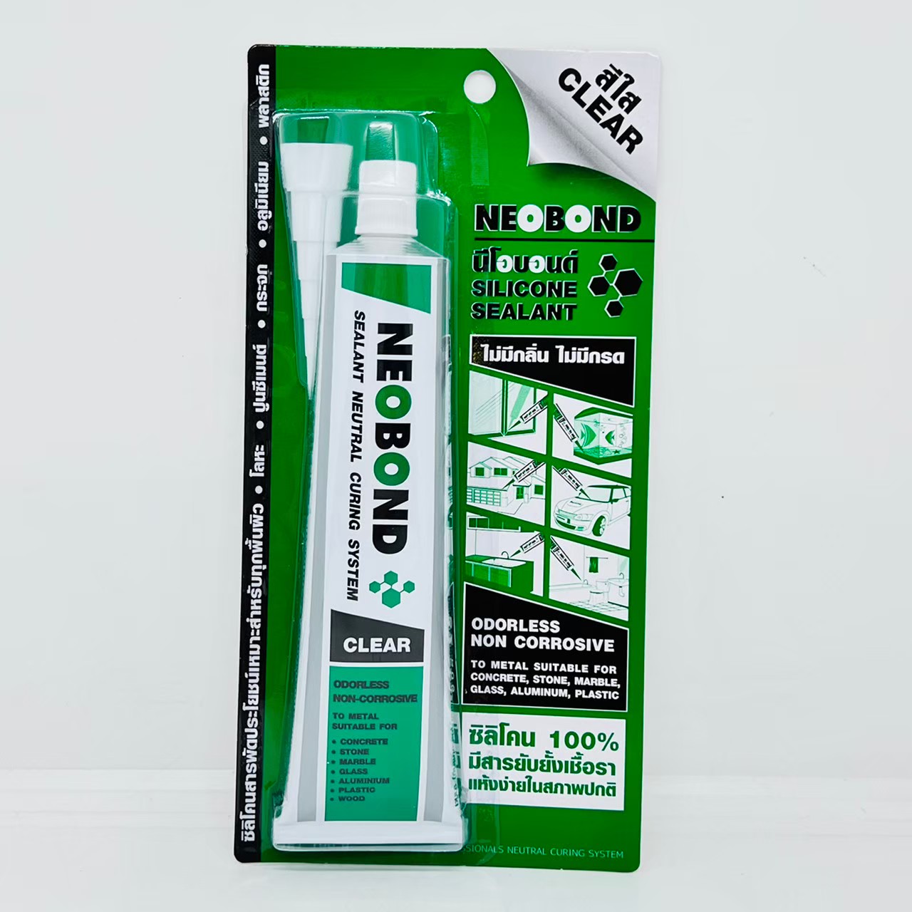 กาวซิลิโคนติดตู้ปลา กาวติดตู้ปลา ซิลิโคนติดตู้ปลา NEOBOND สีใส CLEAR ...