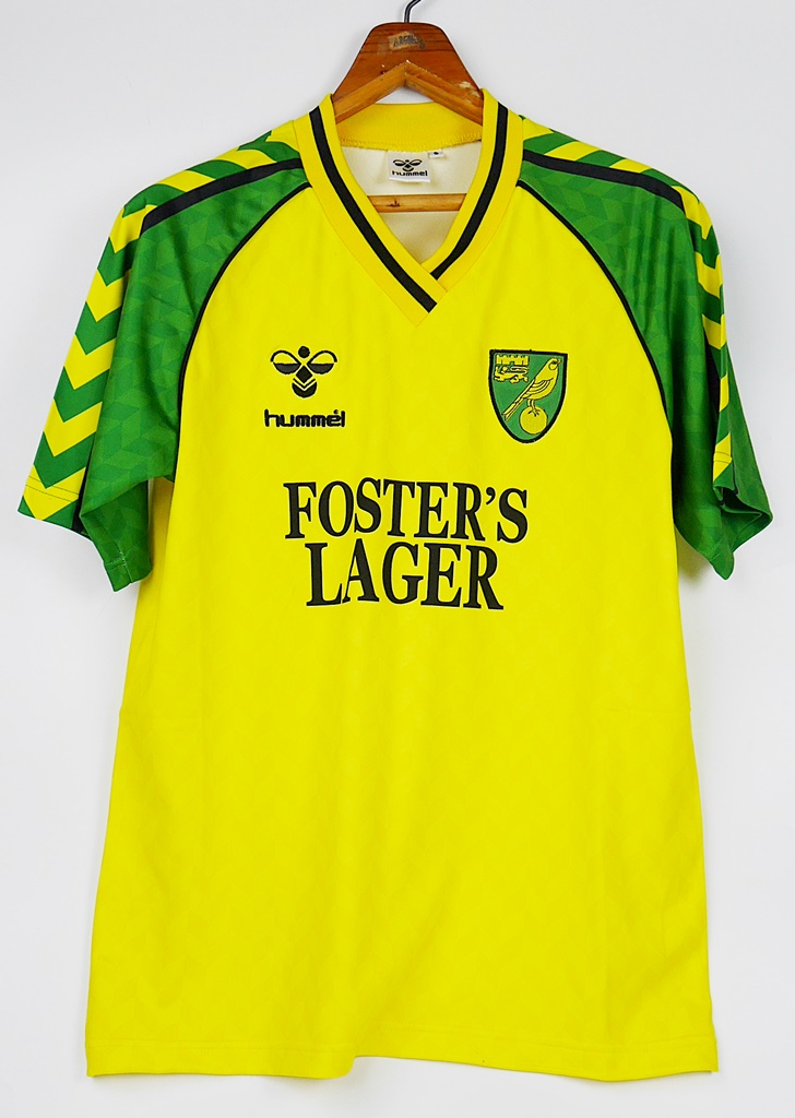 C15 NORWICH CITY HOME 1986 1987 YELLOW RETRO FOOTBALL SHIRT SOCCER ...