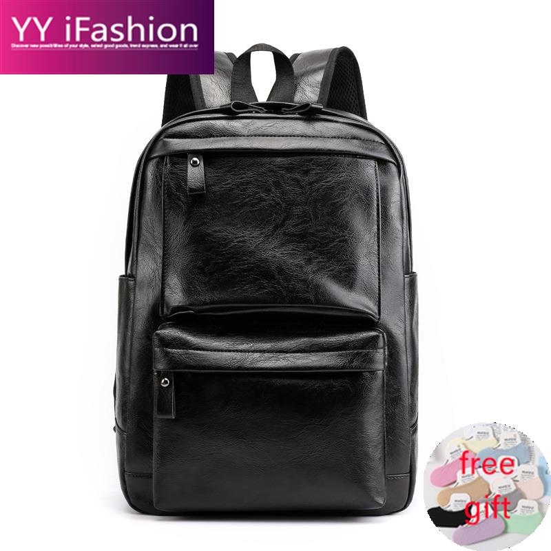 The new computer backpack PU leather business and leisure travelers han ...