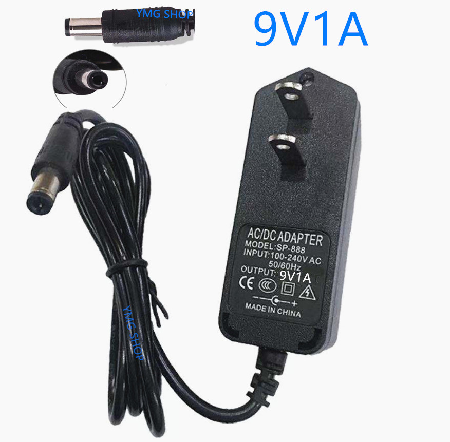 DC/ Adapter 9v 1A adapter 5.5X2.5mm สีดำ | Lazada.co.th