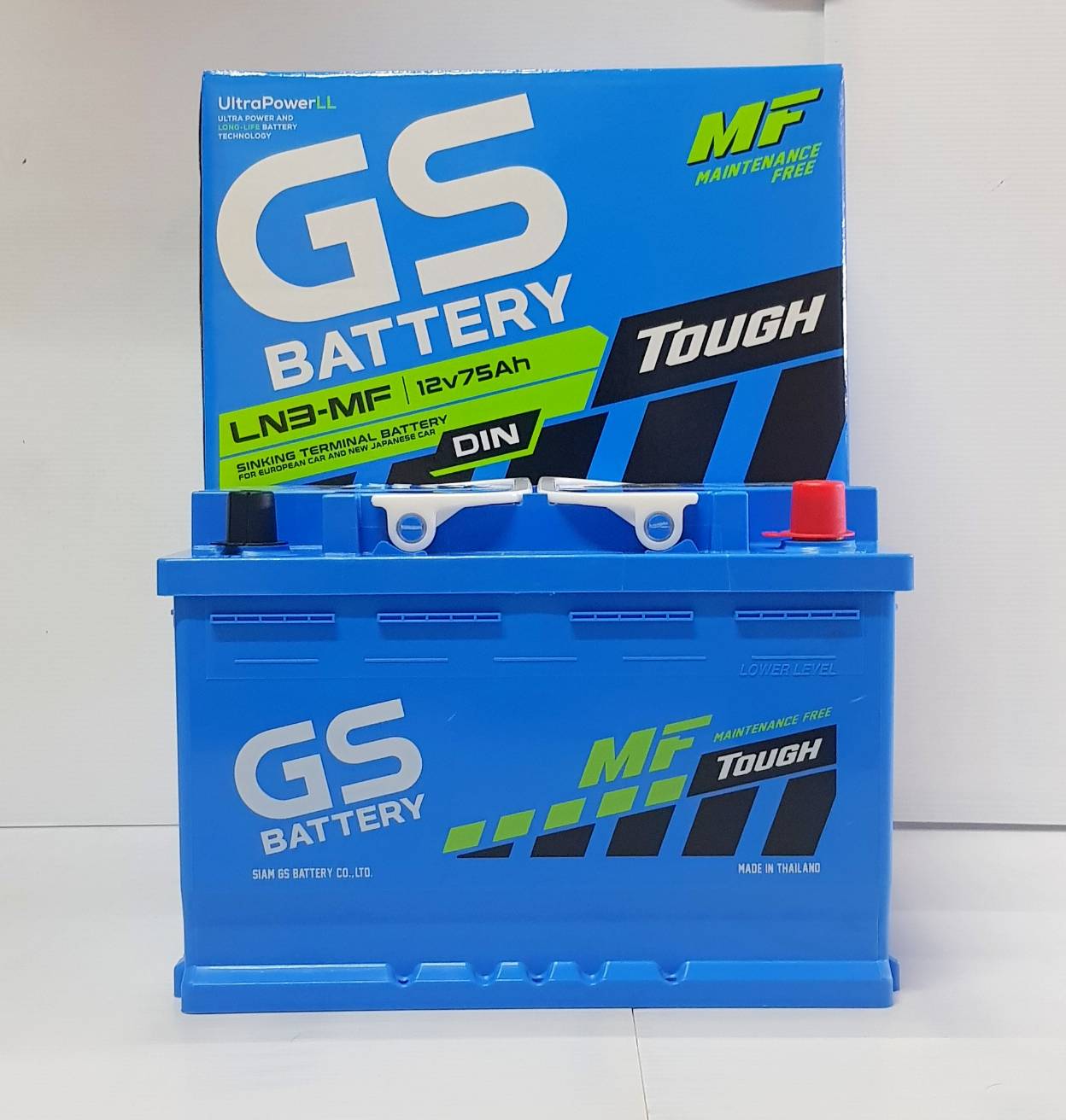 GS BATTERY LN3-MF แบตเตอรี่ชนิดขั้วจม REVO, FORTUNER, NAVARA, EVEREST ...