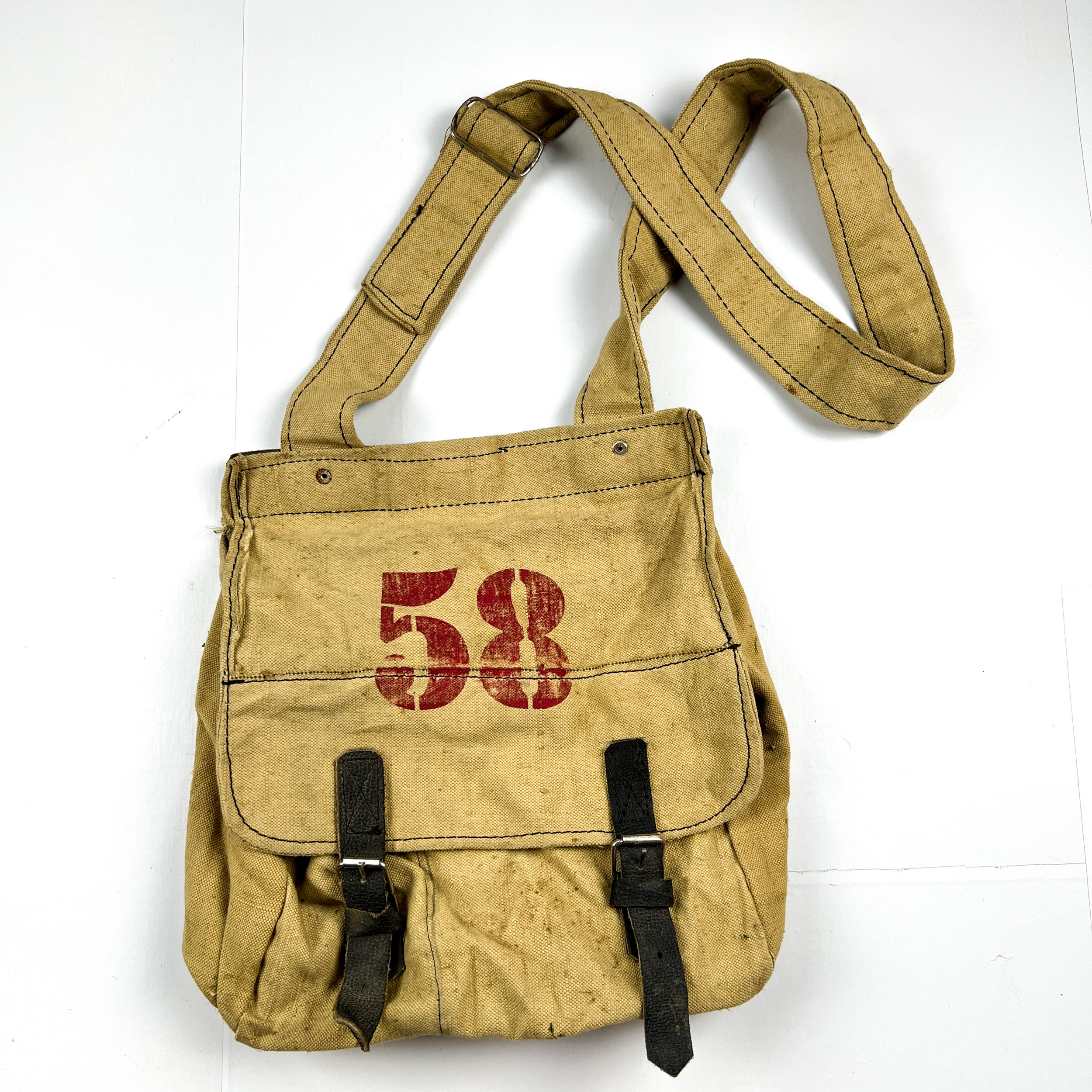 กระเป๋าสะพายข้าง Genuine Romanian army bag military canvas haversack ...