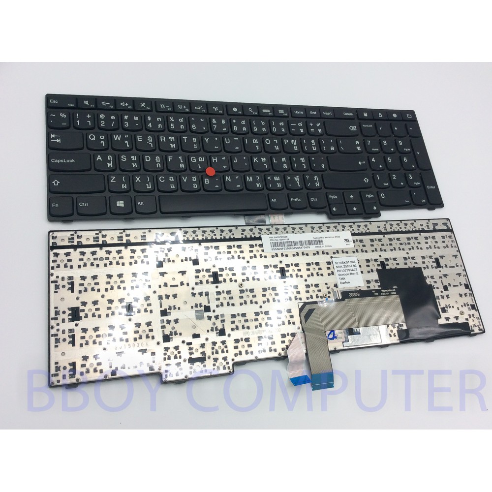 LENOVO Keyboard คีย์บอร์ด LENOVO IBM ThinkPad E550 E550C E555 E560 E565 มีปุ่ม point stick ไทย ...