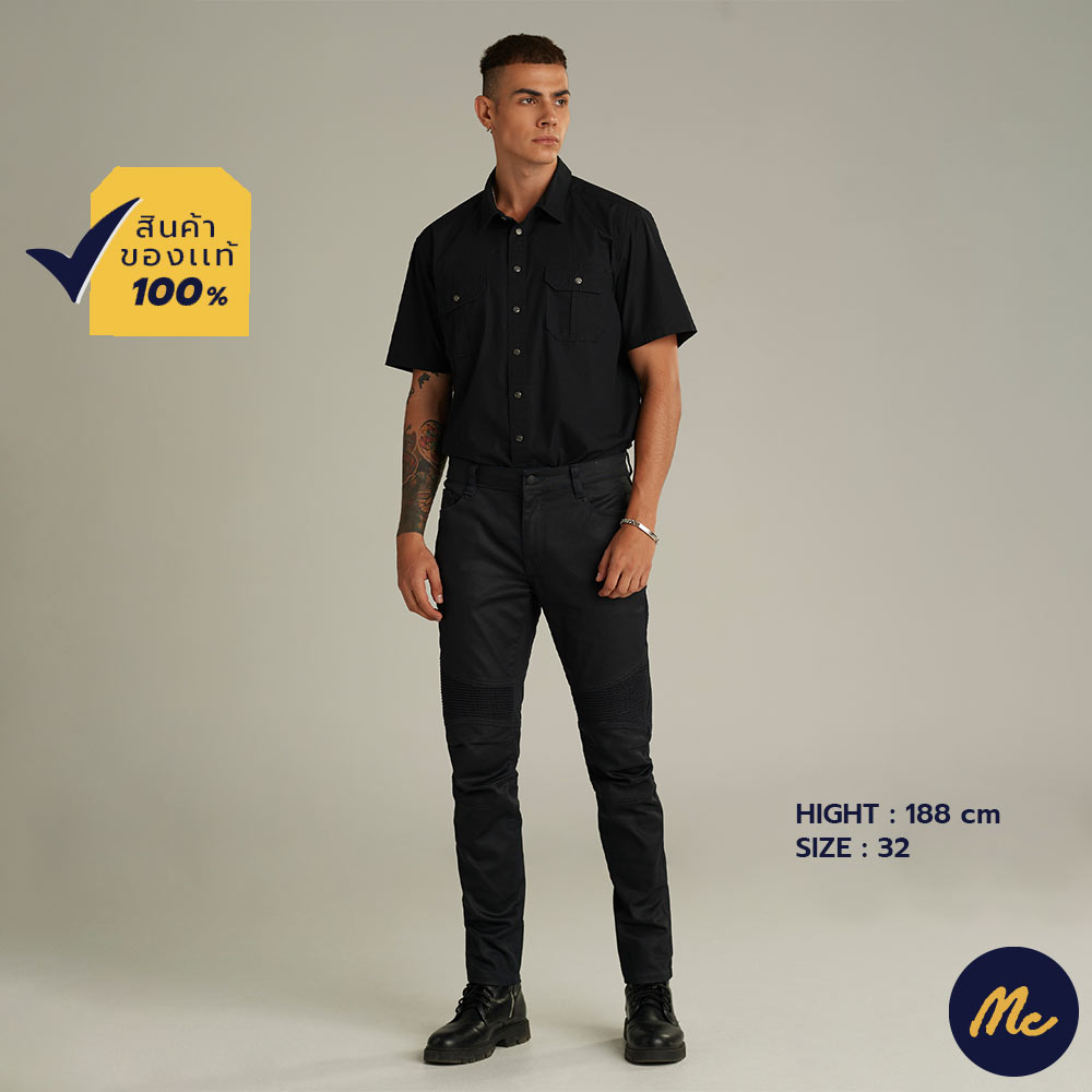 Mc Jeans กางเกงยีนส์ผู้ชาย กางเกงยีนส์ ทรงเดฟ (Slim) สียีนส์เข้ม Biker Collection MASZ174 ...