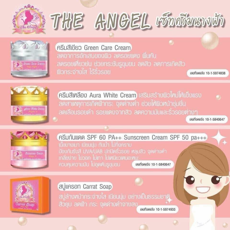 เซ็ทครีมนางฟ้า The Angel Cream Set ครีมบำรุงผิวหน้า (ขนาด5กรัม) ของแท้ ...