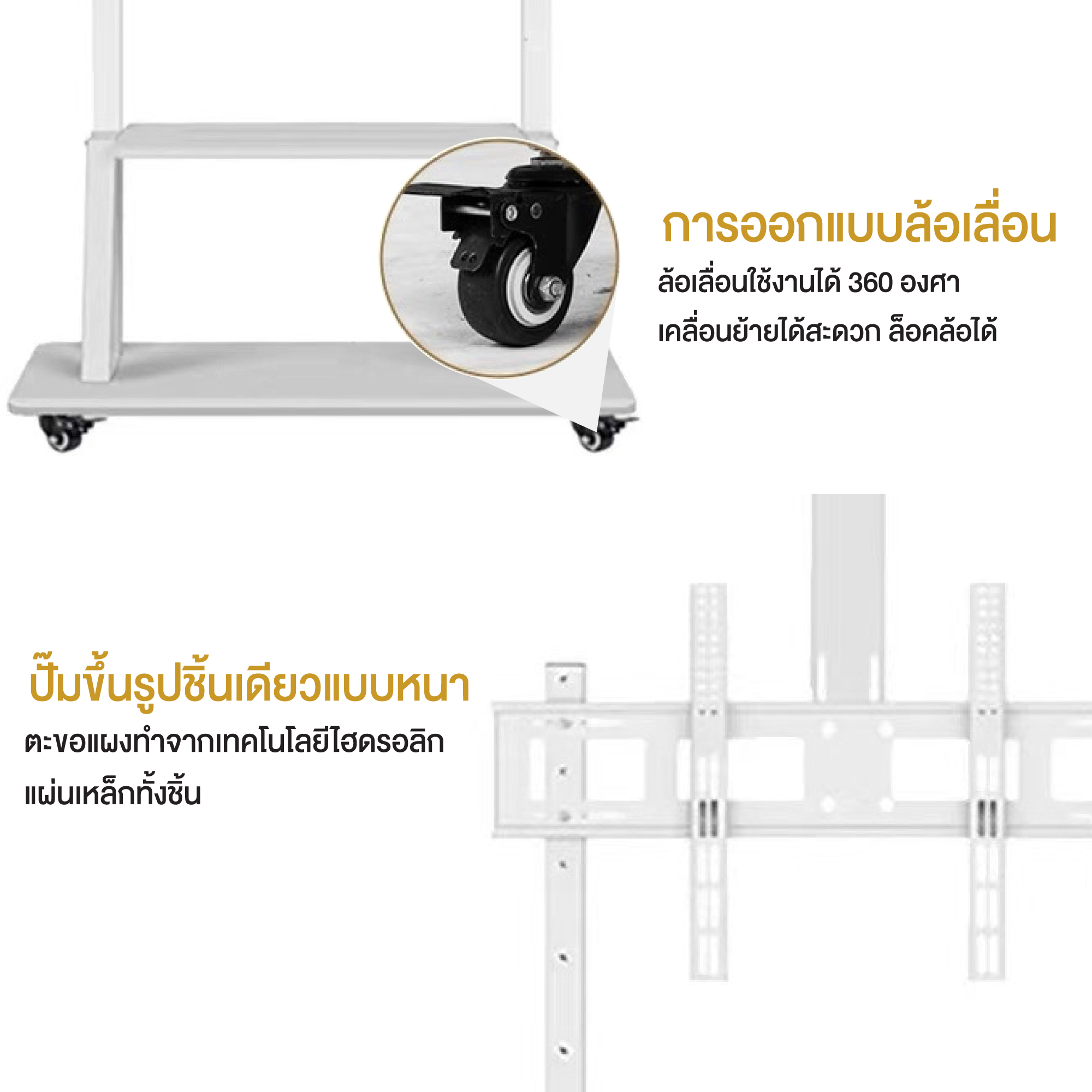 Elife ขาแขวนทีวีตั้งพื้น มีล้อเลื่อน ขาตั้งทีวีขนาด 32-43-50-65 75นิ้ว ...