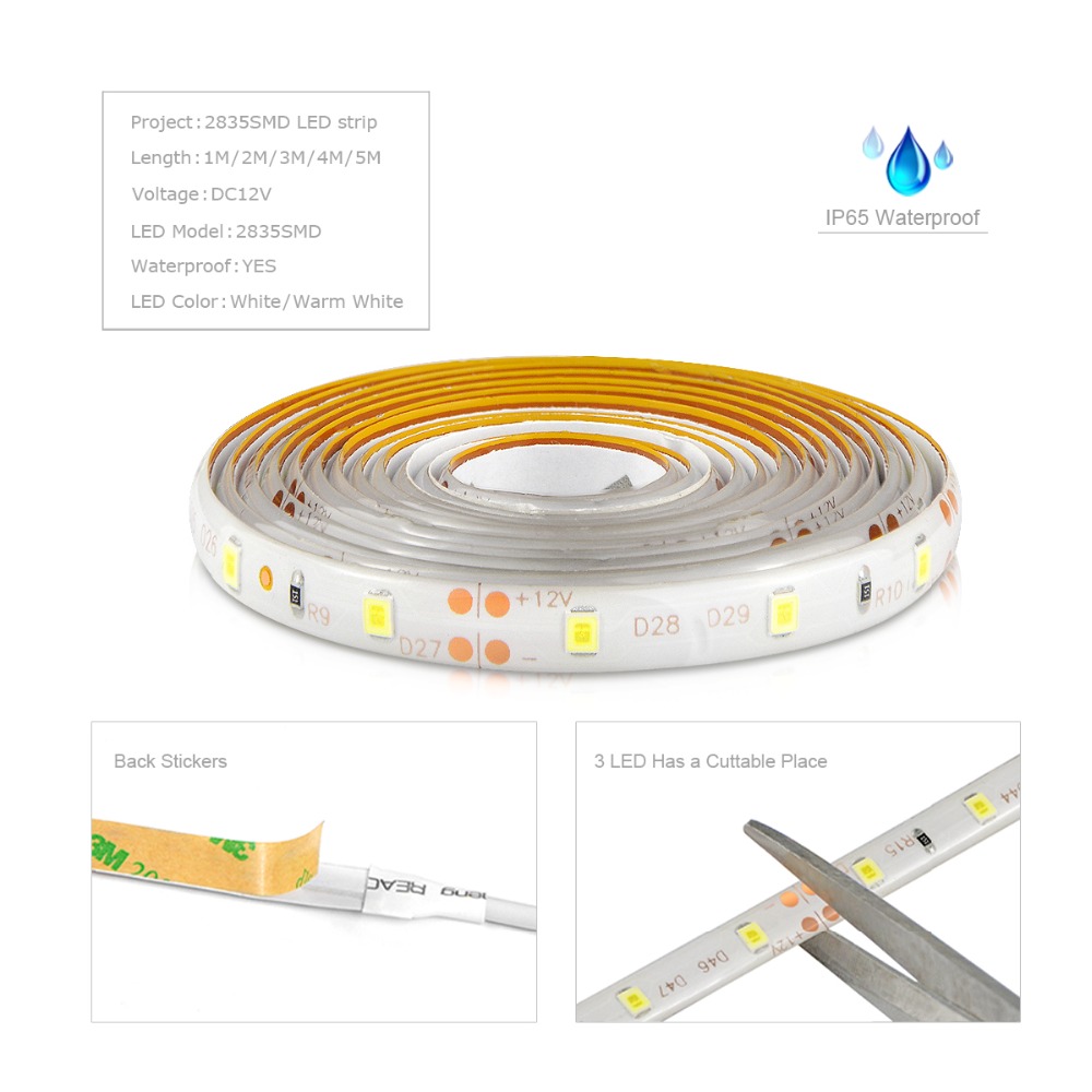 1-5m Stepless Dimming Touch Sensor Switch LED Strip Light 60ledsm ...