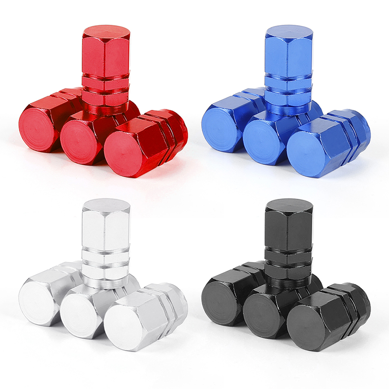 4pcs Auto Car Tire Valve Cap Bolt-in Aluminum Car Auto Tubeless Wheel ...