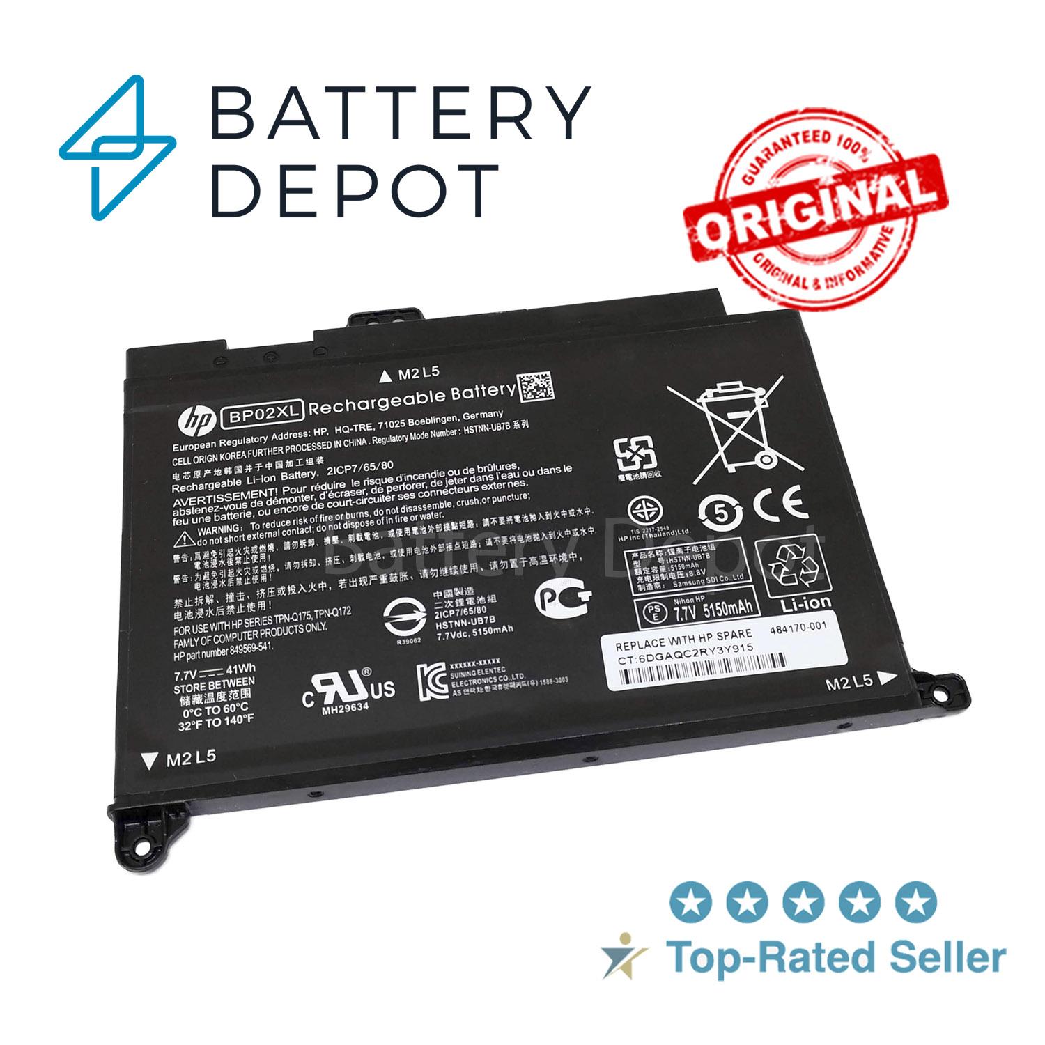 HP แบตเตอรี่ ของแท้ BP02XL (สำหรับ HP Pavilion 15-AU, 15-AU023TX, 15 ...