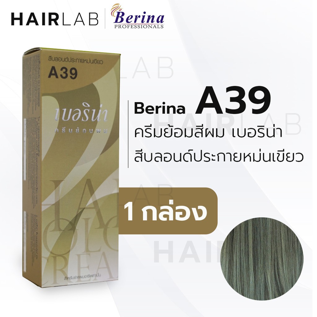 พร้อมส่ง - A39 เบอริน่า A39 สีย้อมผม สีบลอนด์ประกายเขียวหม่น ยาย้อมผม ...