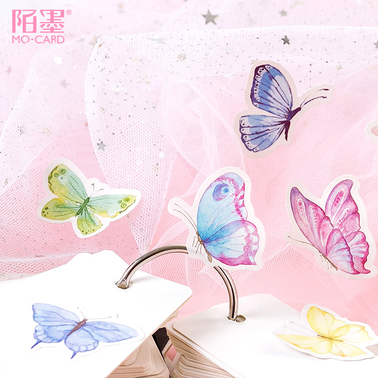 202146Pcsbox Butterfly Stickers Set Scrapbooking DIY Decor Stationery ...