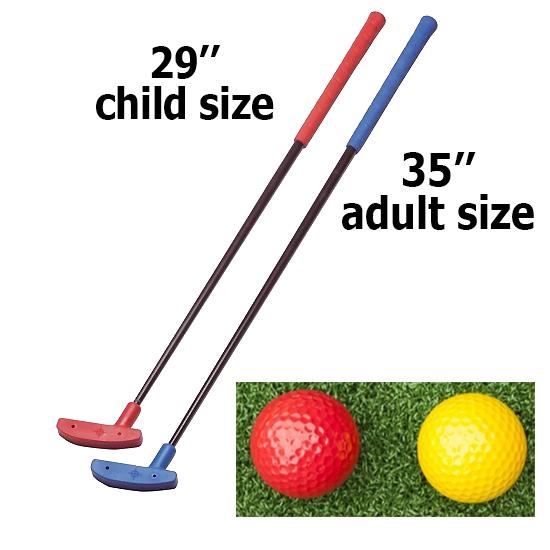 ไม้ตีกอล์ฟทั้งชุด - Mini golf putter set - 1 child & 1 adult. | Lazada ...