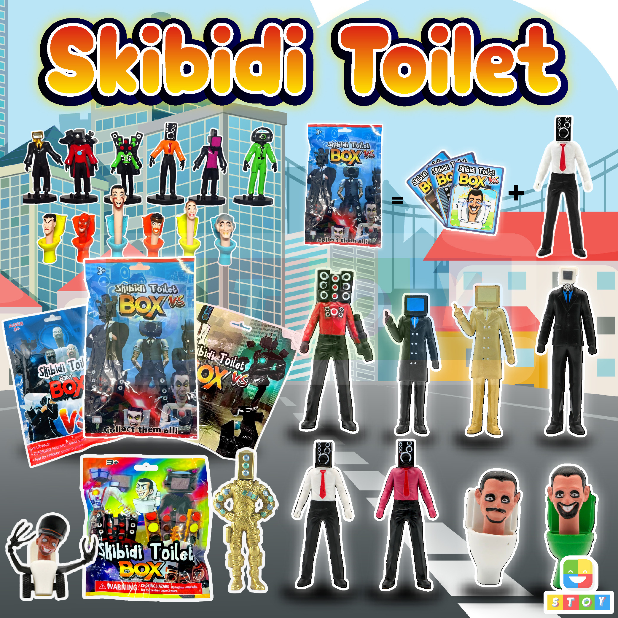 Skibidi Toilet Box สกีบิดี้ แบบซอง เซอร์ไพรส์ โมเดลตุ๊กตาฟิกเกอร์ งานดี ...