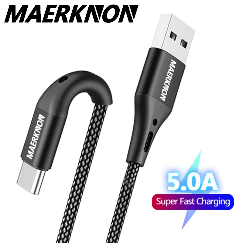 5A 3m USB Type C Cable Fast Charging Mobile Phone Android Charger Type ...