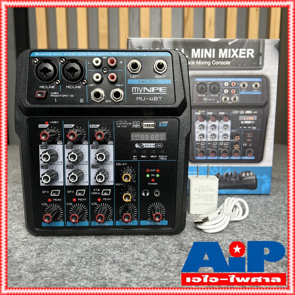 MYNPE MU4BT mixer บลูทูธ อินเตอร์เฟส MU4 BT USB BLUETOOTH ECHO MY MPE MU-4BT MU-4 BT MU 4 BT เอ ...