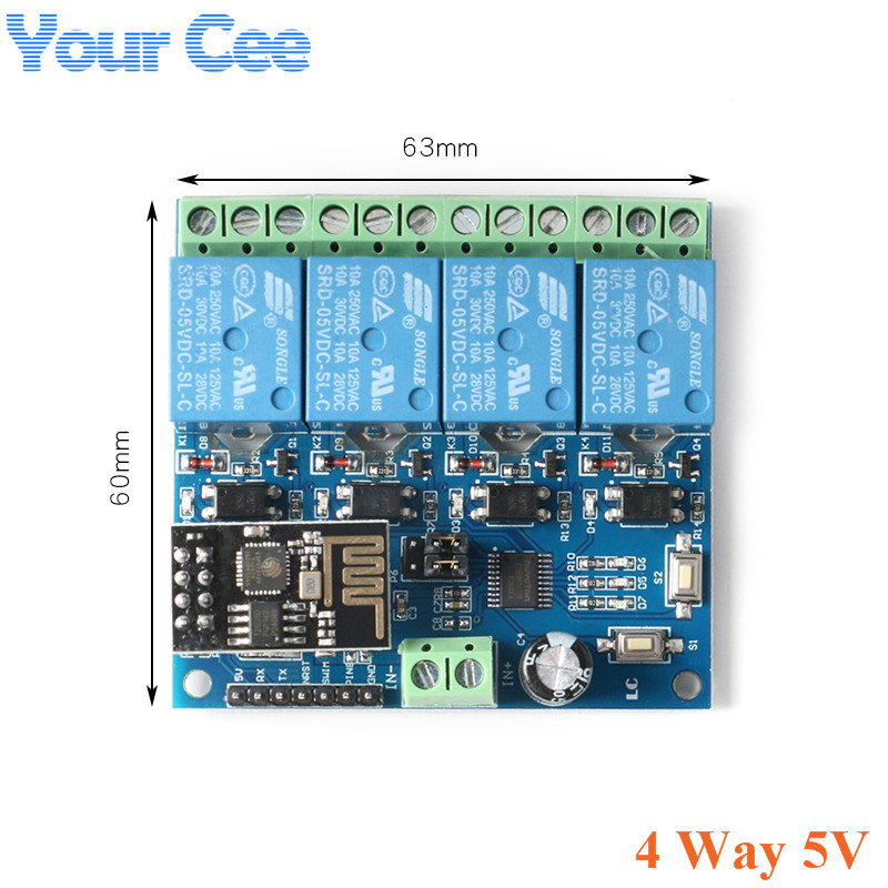 ESP8266 ESP 01 5V 12V 1 2 4 Way WiFi Relay Module Things Smart Home ...