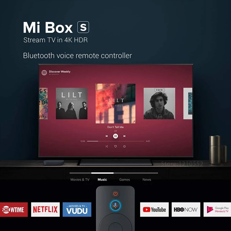 Global Version Mi Box S กล่องแอนดรอยด์ทีวี 4K HDR DOLBY Google ...