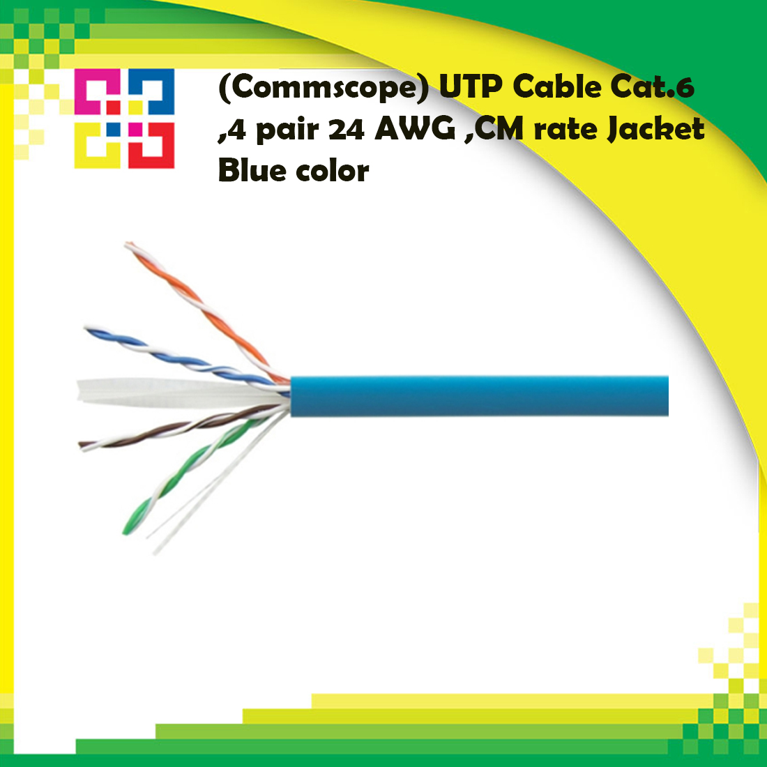Commscope 1427071-6 UTP Cat.6 Cable, 4 Pairs CM 24 AWG Blue | Lazada.co.th
