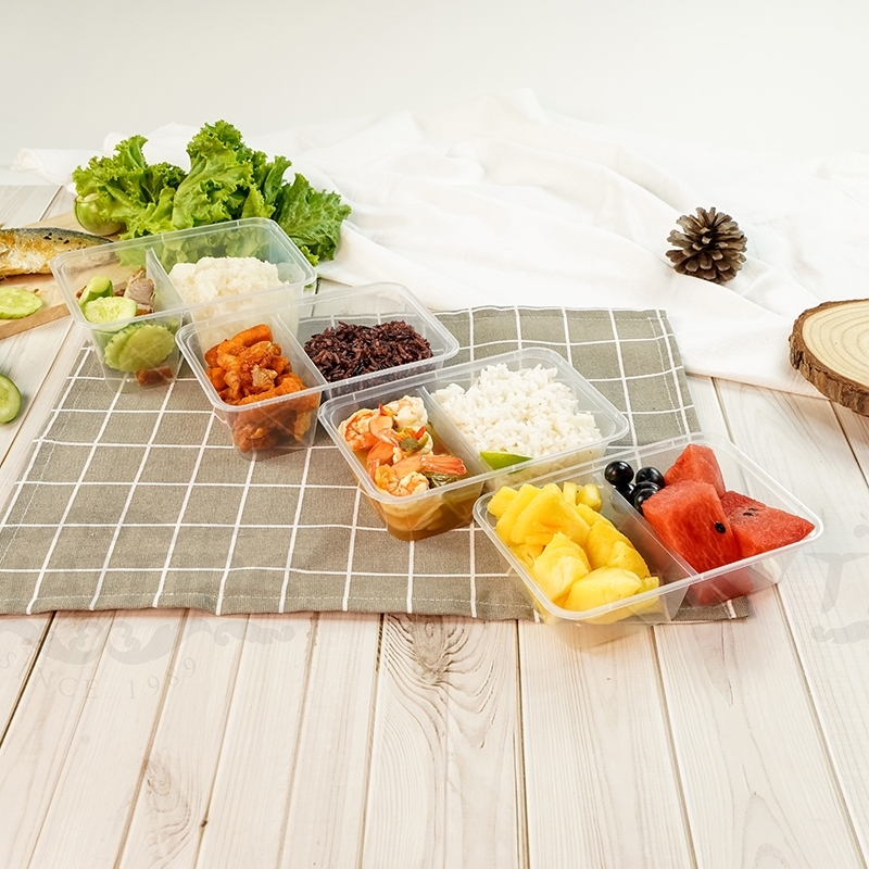 650ml (ลัง 300ใบ) F2G กล่องพลาสติก 2 ช่อง กล่องเบนโตะ กล่องพลาสติก กล่องเหลี่ยม กล่องไมโครเวฟ ...