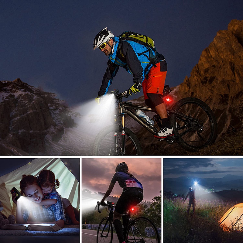 Bike Lights Front and Back Life Waterproof Super Bright Bicycle Lights ...