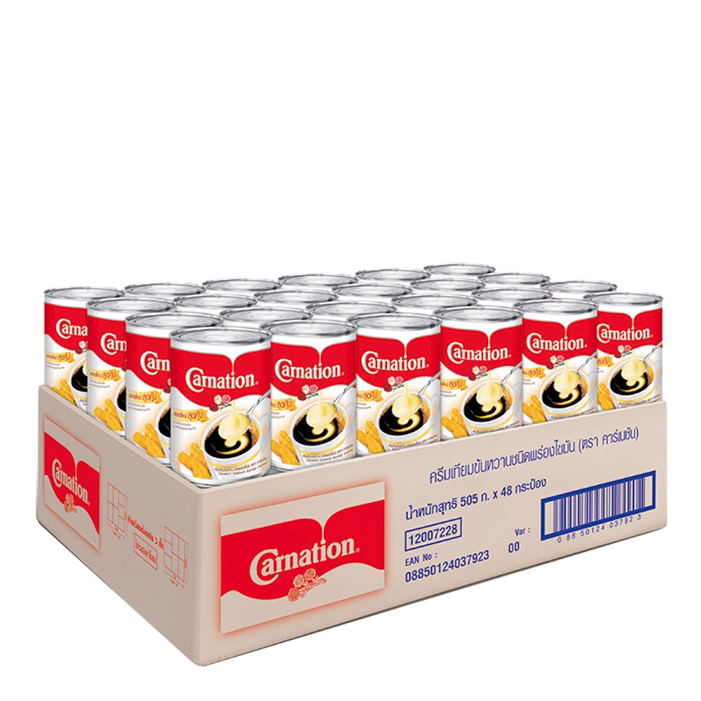 ส่งฟรี คาร์เนชัน ครีมเทียมพร่องไขมันเอ็กซ์ตร้า 385 กรัม x 6 กระป๋อง ...