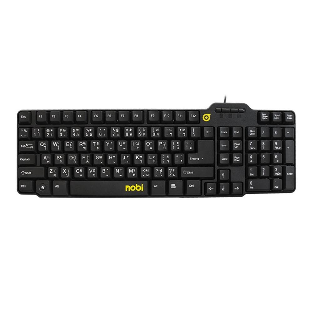 KEYBOARD (คีย์บอร์ด) NOBI NK01-BK [PS2 & USB] (BLACK) ส่งฟรี มีบริการ ...
