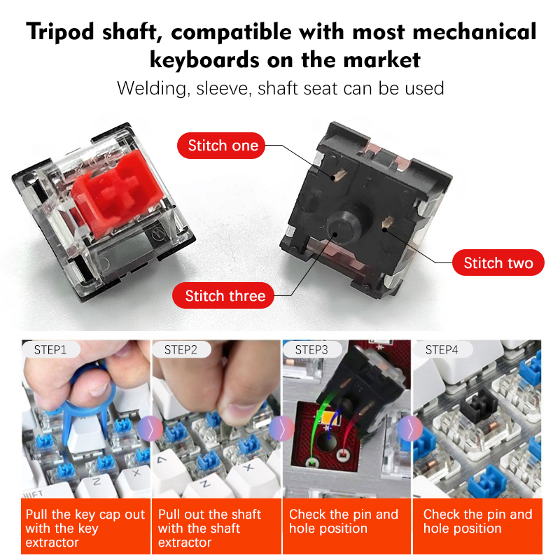 สวิตช์ คีย์บอร์ด mechanical keyboard replacement shaft bodyสวิตช์สำหรับ ...