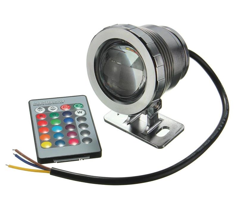 G2G ไฟใต้น้ำ LED RGB 10W AC/DC 12V พร้อมรีโมทควบคุมระยะไกล 24 ปุ่ม ...