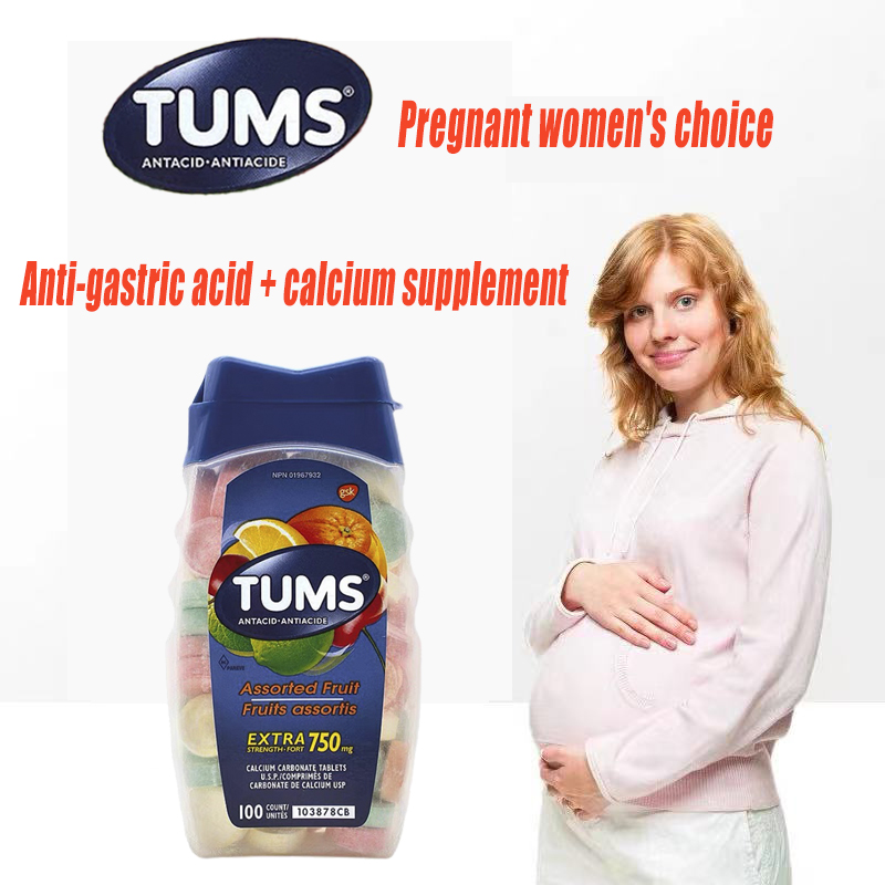 TUMS Calcium carbonate tablets antacid antiacide 750mg 100 tablets ...