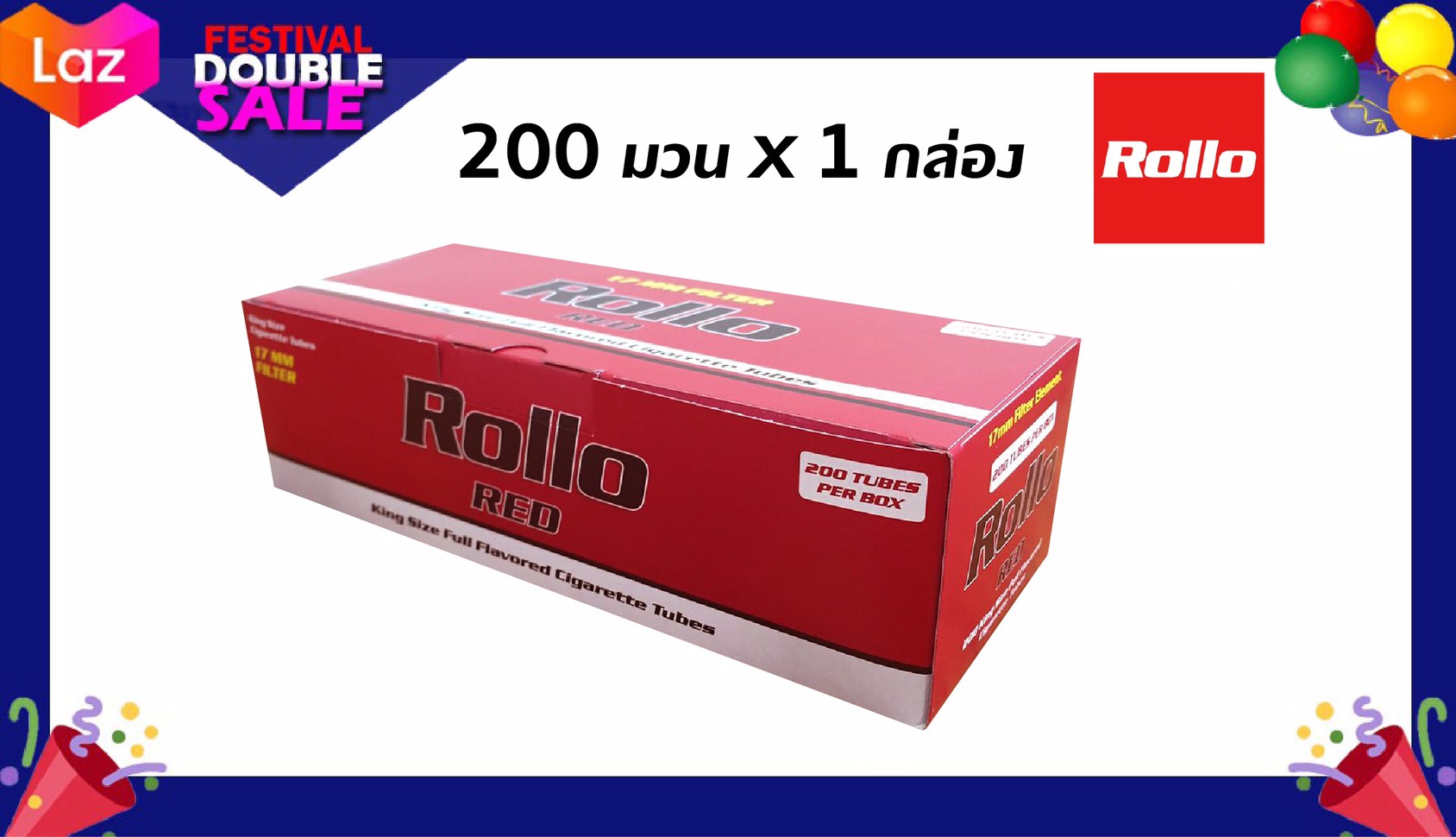 ส่งฟรี! ใหม่ หลอดเปล่า โรลโล่ แบบแดง (ร้อน) Rollo Red (Full Flavored ...