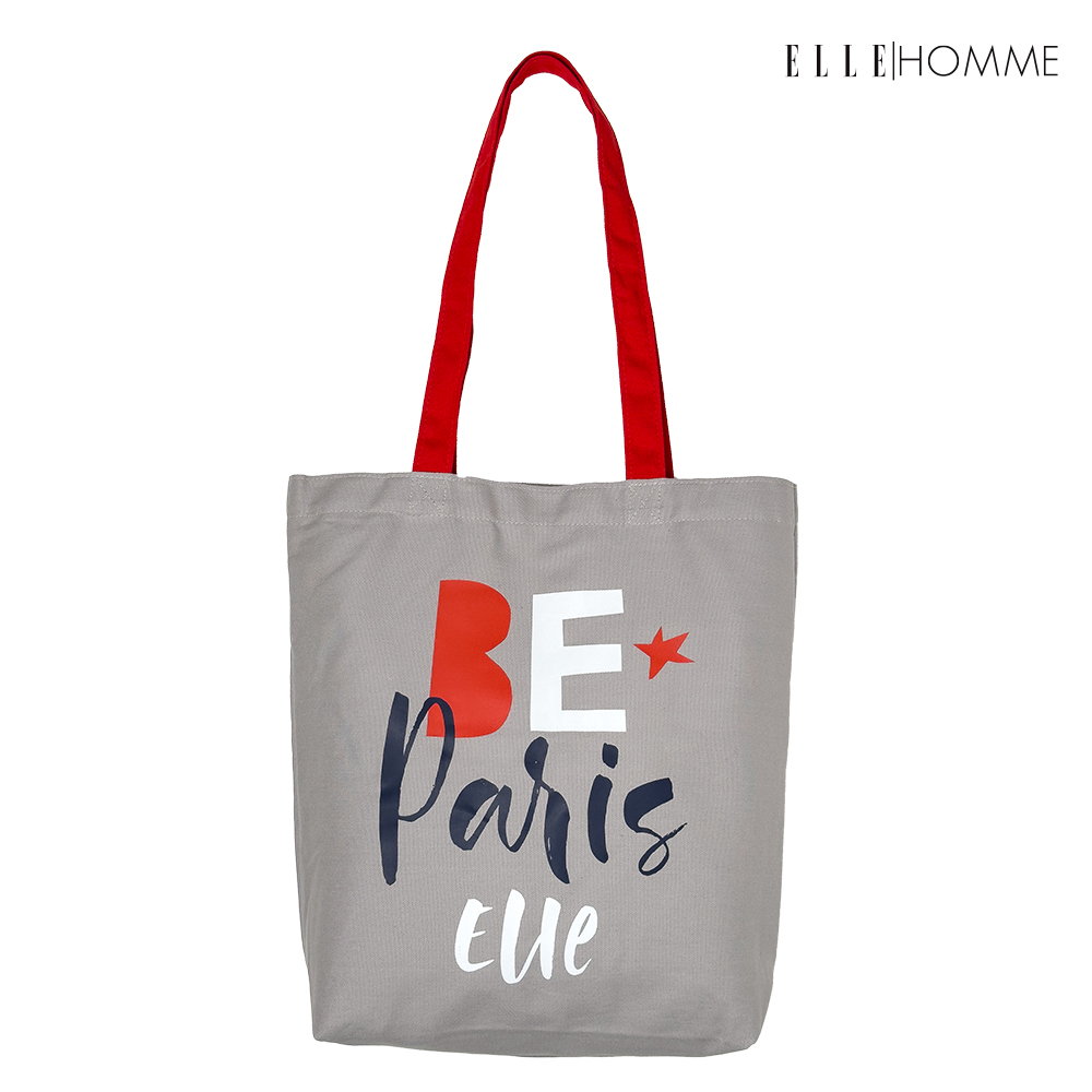 ELLE HOMME BAG กระเป๋าช้อปปิ้ง ผ้าแคนวาส สกรีนโลโก้ ELLE H8H001 ...