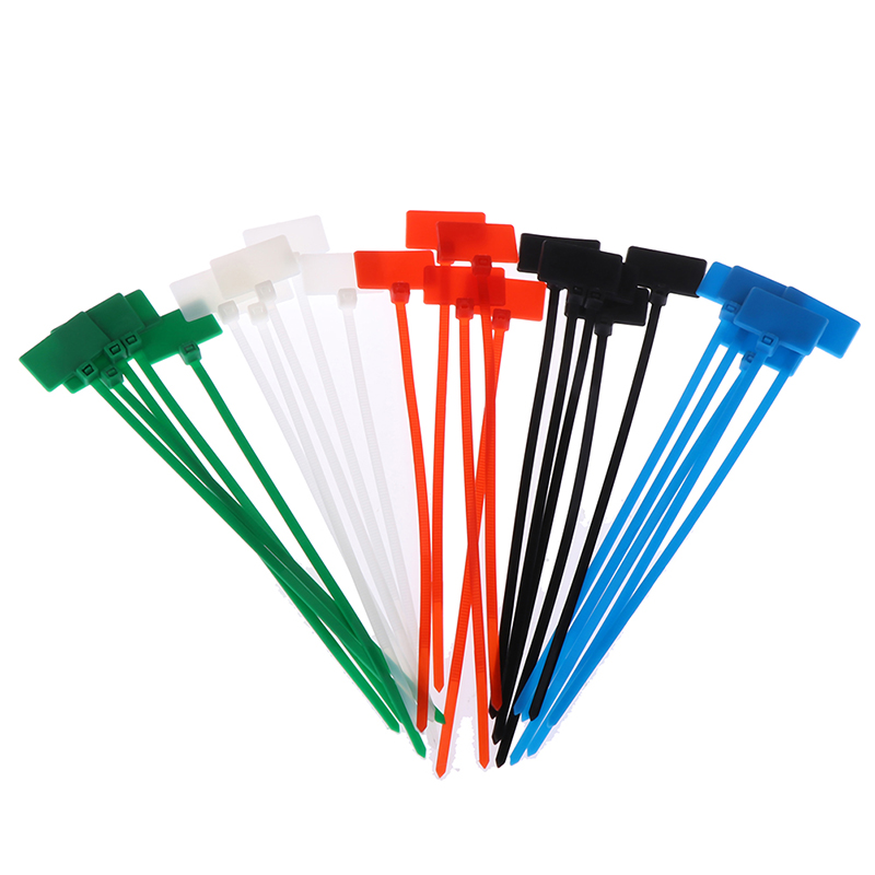 Lia 100Pcs 4*150mm Nylon Cable Ties tag markers Cable Tag self-locking ...