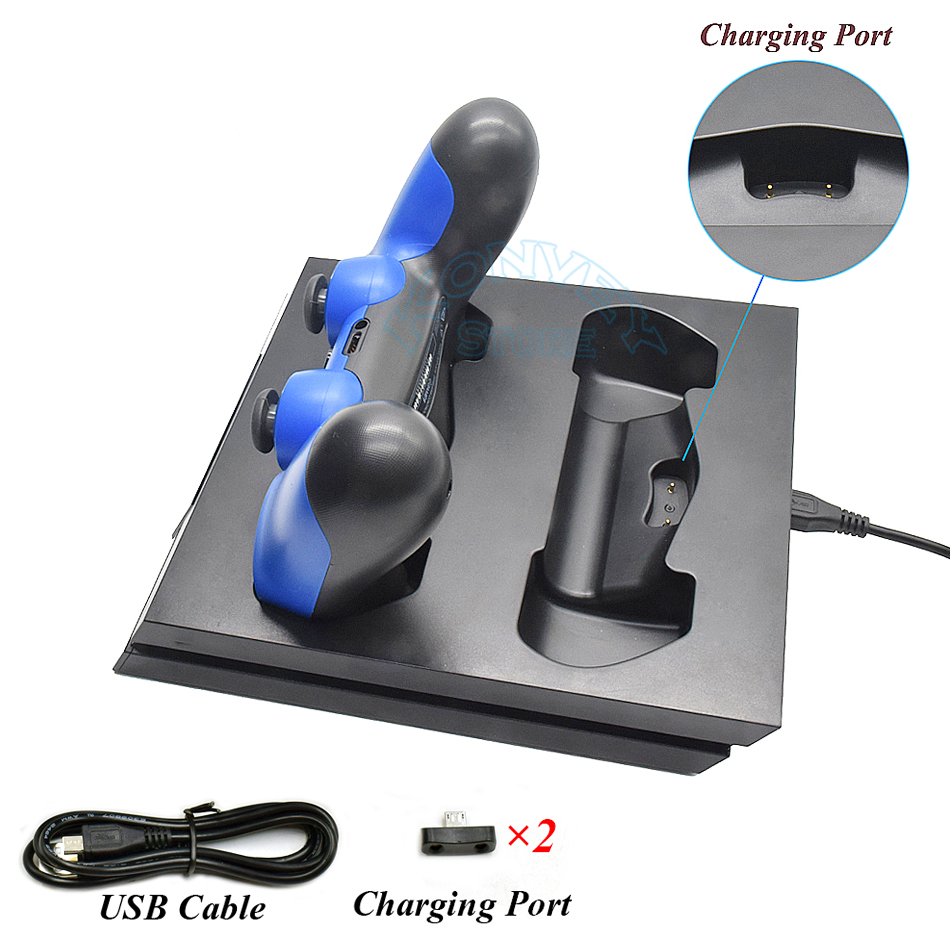 For PS4 Pro Slim Controller PS 4 Accessories Gamepad Charger Stand ...