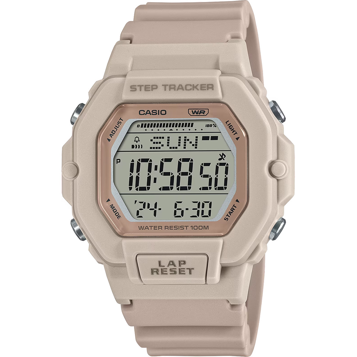 Casio Step Tracker นาฬิกาข้อมือผู้หญิง นับก้าวเดิน สายเรซิน รุ่น LWS ...