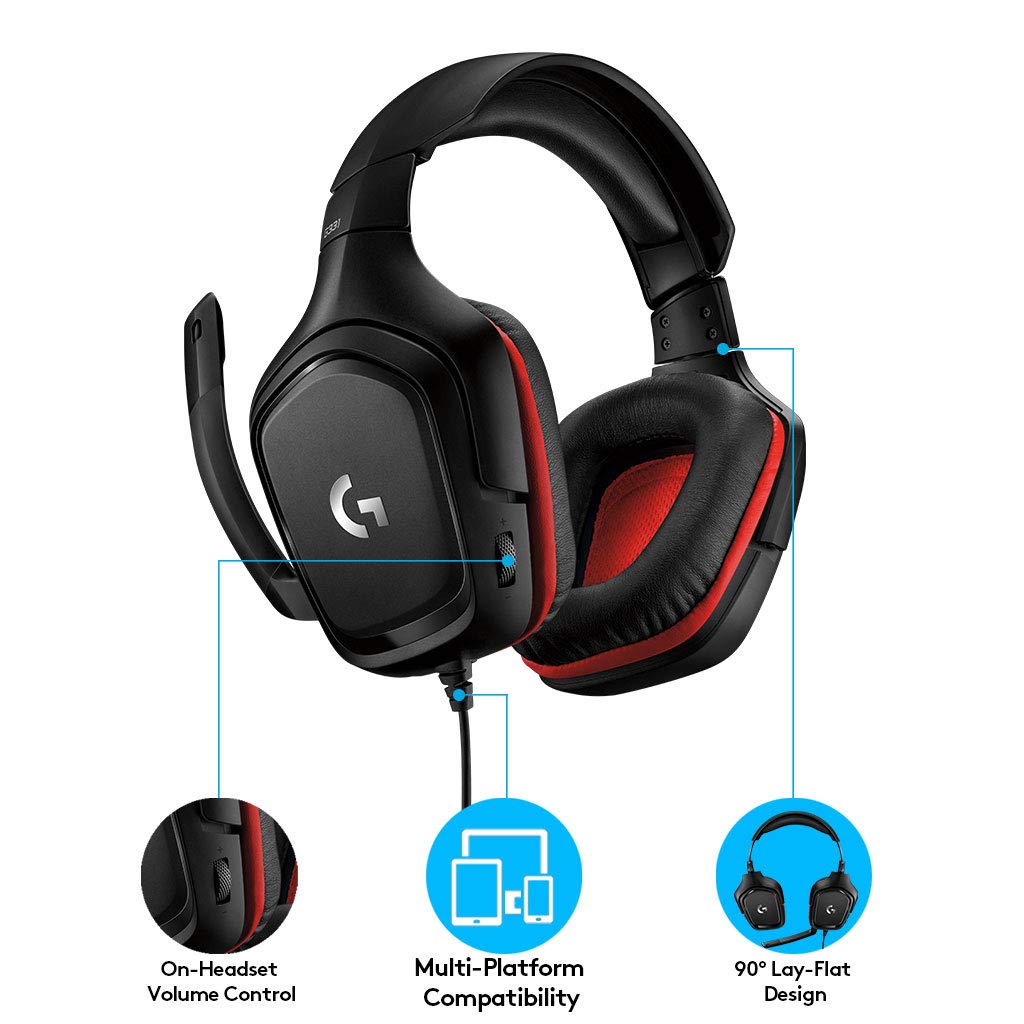 Logitech G331 Gaming Headset 6 mm Flip-to-Mute Mic for Playstation 4 ...