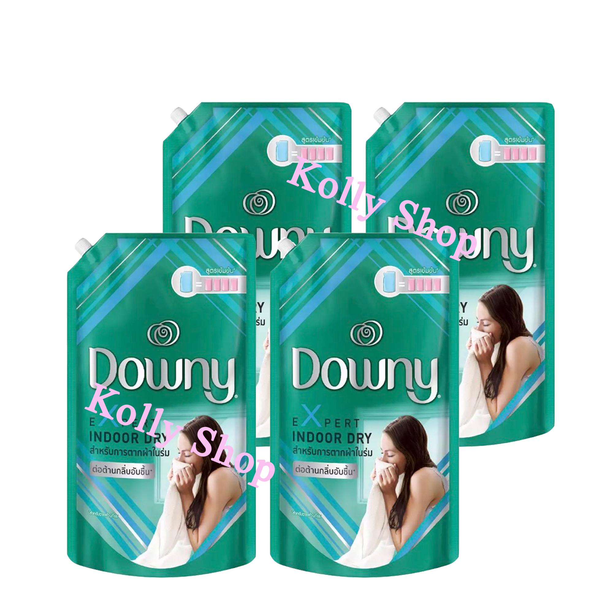 Downy Expert สำหรับการตากผ้าในร่ม ผลิตภัณฑ์ปรับผ้านุ่ม สูตรเข้มข้นพิเศษ 1350 มล. ( 4 ถุง ...