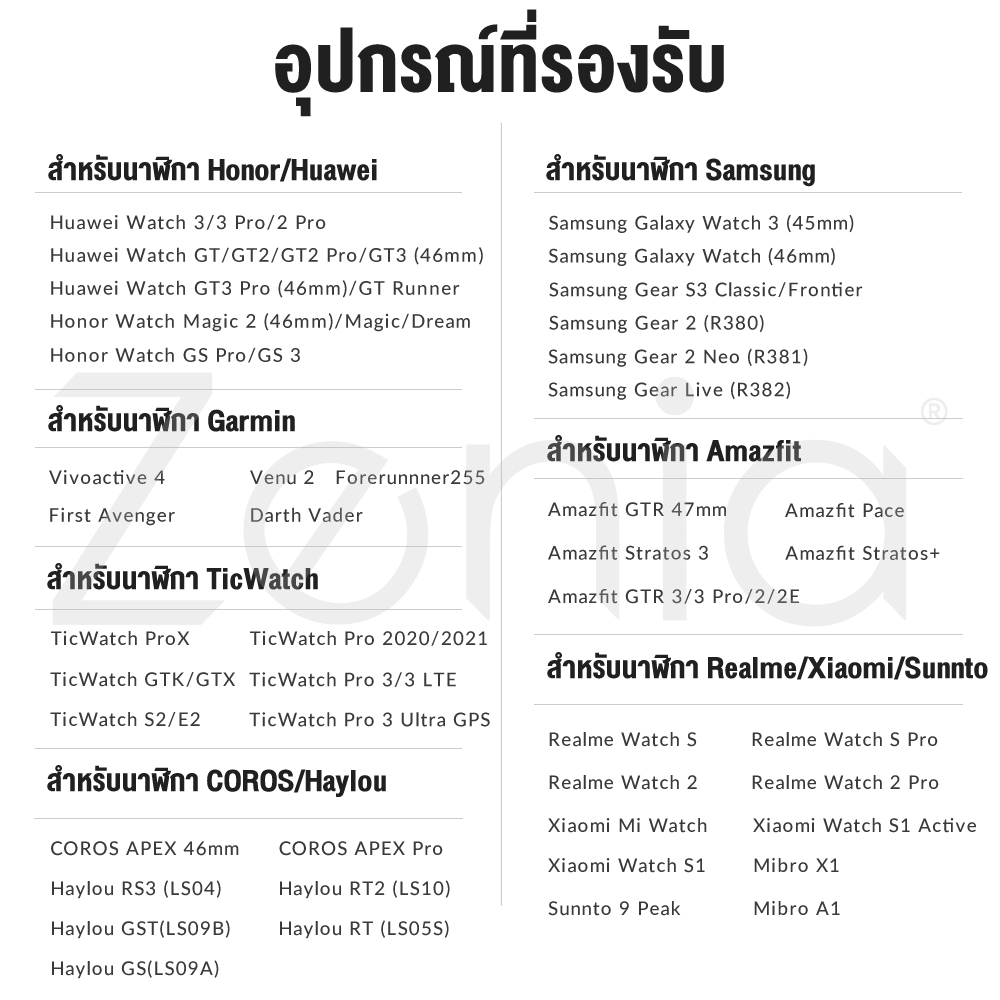 Zenia 22มม.ผิวระบายอากาศได้กีฬาซิลิโคนสายนาฬิกาสำหรับ Haylou RS3 RT2 ...