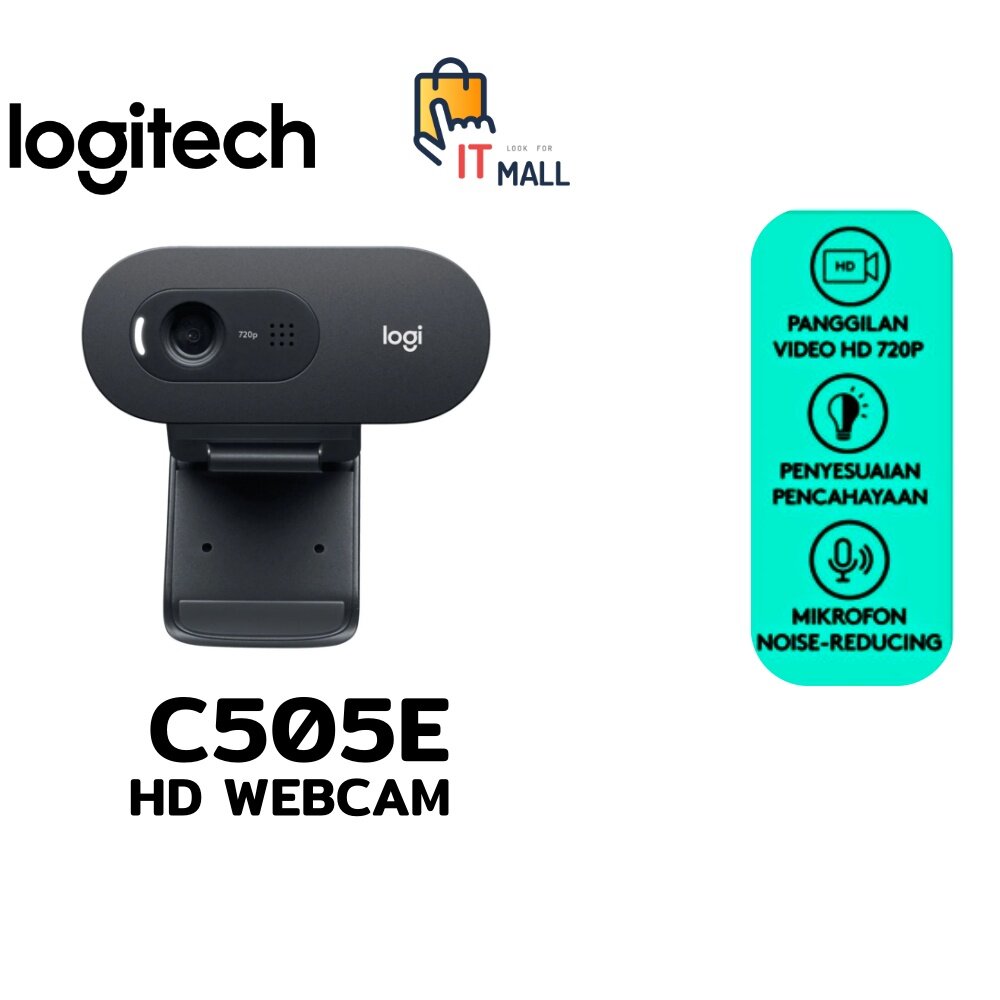 LOGITECH C505E HD webcam เว็บแคม HD 720p พร้อมไมค์ระยะไกล รับประกัน 3 ...