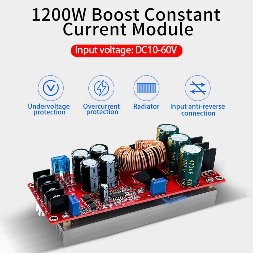 DC-DC Buck Converter 1200W Boost Step-up Power Supply Module Constant ...