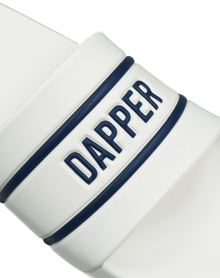 DAPPER รองเท้าแตะ DAPPER Logo Stamp Pool Slide Sandals สีขาว - DAPPER ...