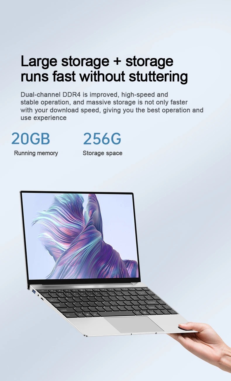 แล็ปท็อป 14.1 Intel Celeron J4025 Notebook Gamer 20GB RAM 1TB SSD ...