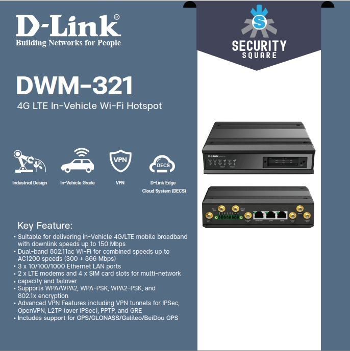 D-Link DWM-321 4G LTE In-Vehicle Hotspot | Lazada.co.th