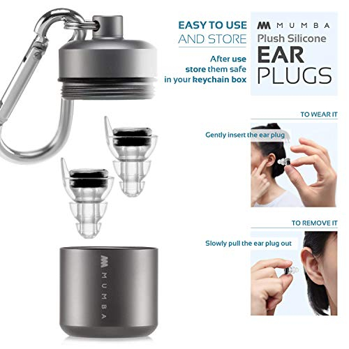 Mumba High Fidelity Concert Earplugs, Reusable Musicians Ear Plugs ...