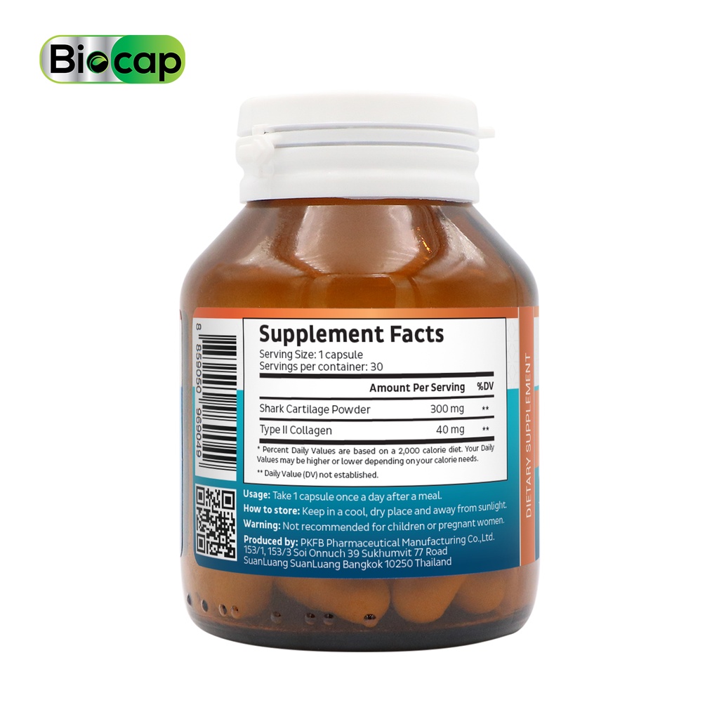 โปรถูก Shark Cartilage x 3 ขวด plus Collagen Type II Biocap กระดูกอ่อน ...