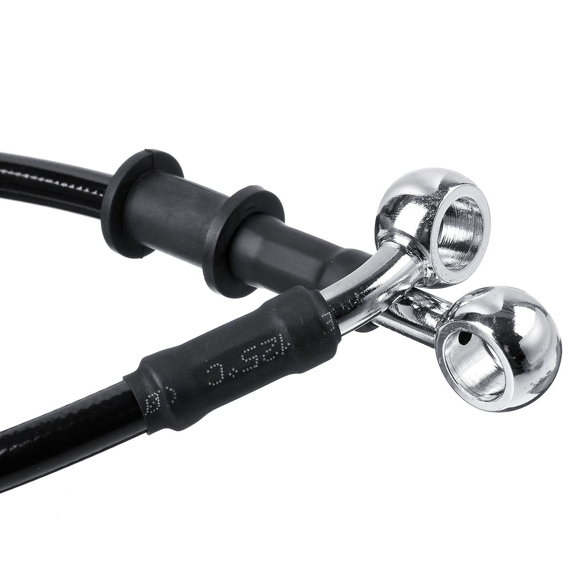 Bike Brake Clutch Cables Motorcycle Oil Lines 40-220cm Black Braided ...